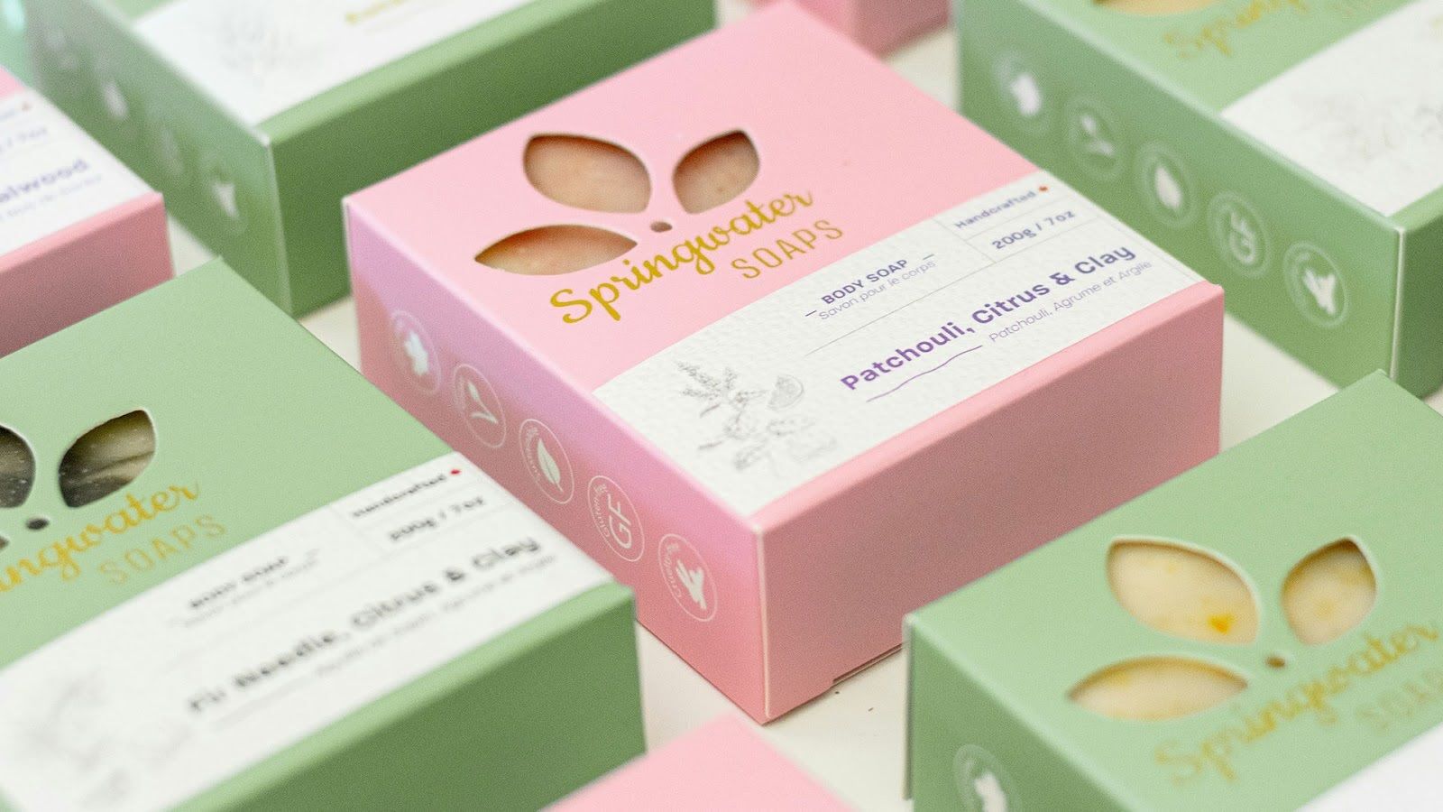 pink clamshell packaging